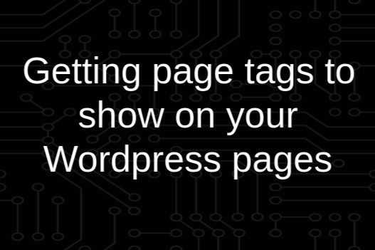 Getting page tags to show on your Wordpress pages | Hiddentao Labs